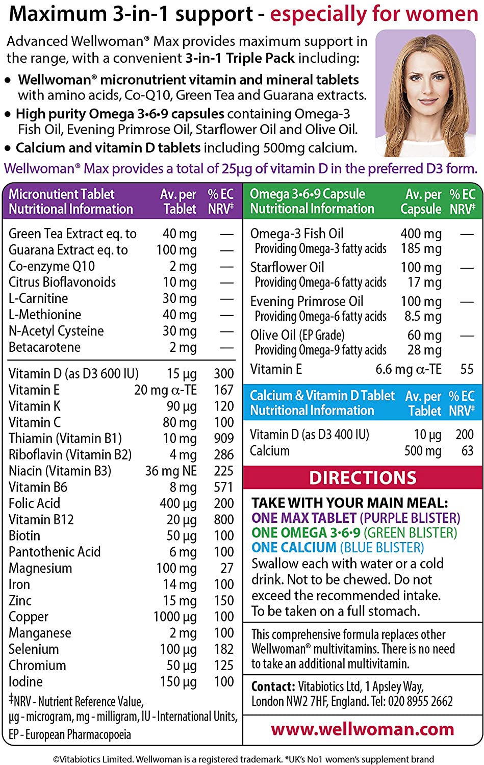 Vitabiotics Wellwoman Max, 84 Capsules – BigaMart