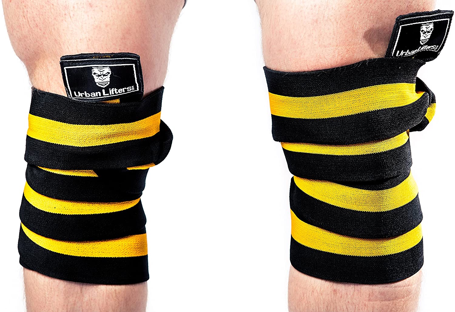 Weight Lifting Knee Wraps. Heavy Duty, Elasticated Knee Support ...