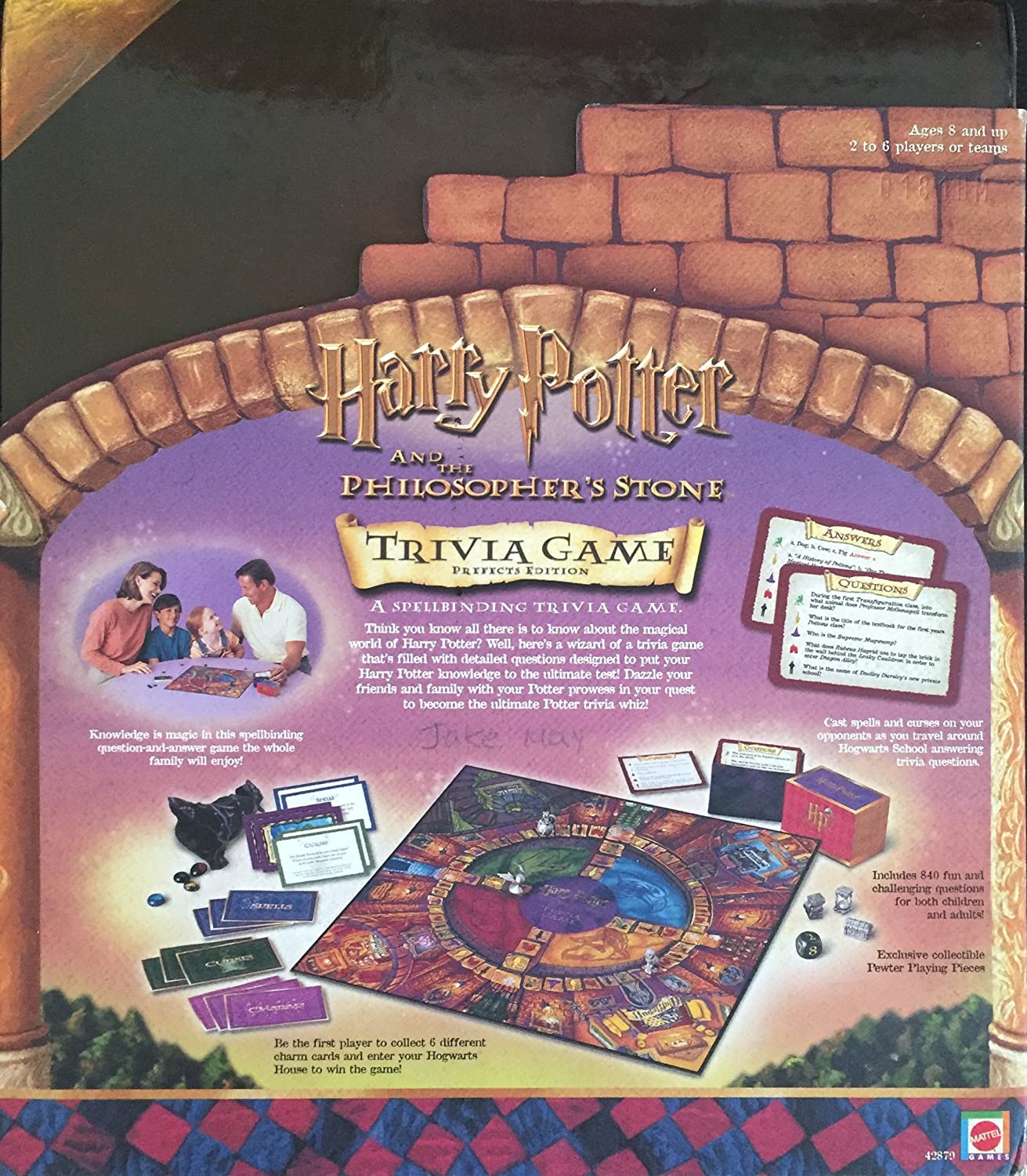 HARRY POTTER AND THE PHILOSOPHER’S STONE TRIVIA GAME PREFECT’S EDITION ...