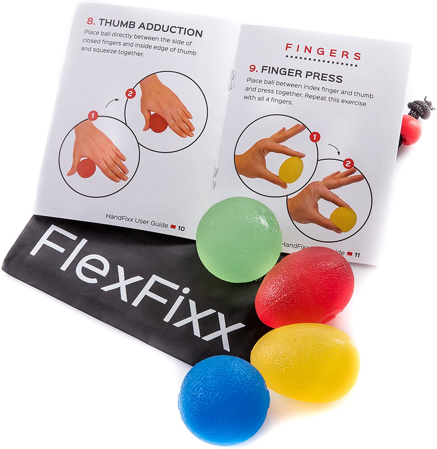 FlexFixx Hand Therapy Balls – Hand Exercise Balls For Arthritis, Stroke ...