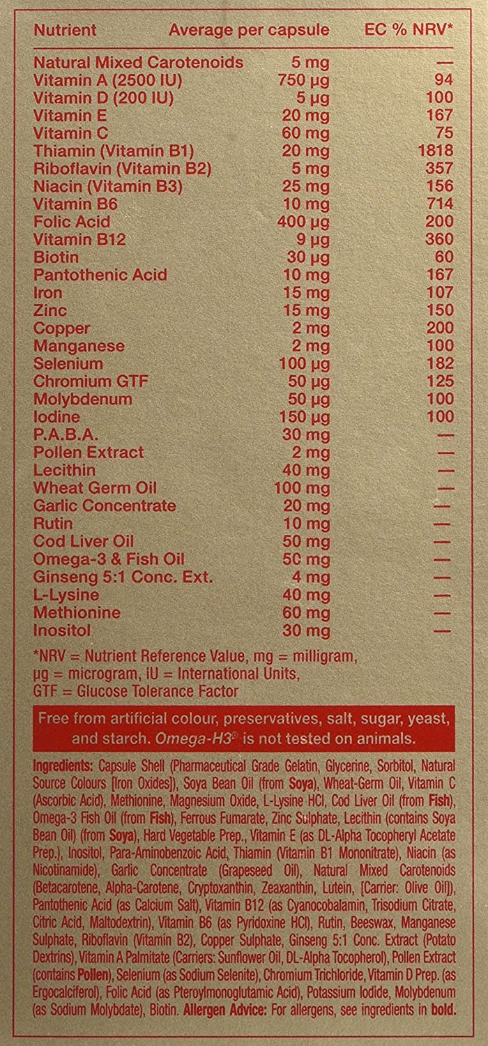 Omega-H3 Multivitamin Mineral 30 Capsules – BigaMart