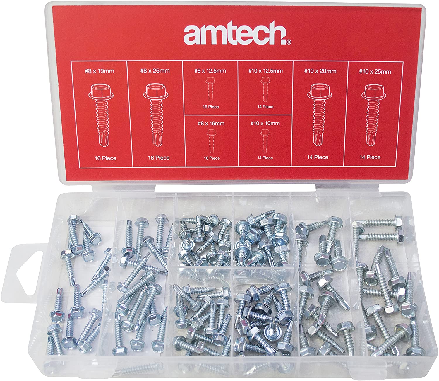 Amtech S6295 Self Drilling Screws, Carbon Steel Tek Screws Available ...