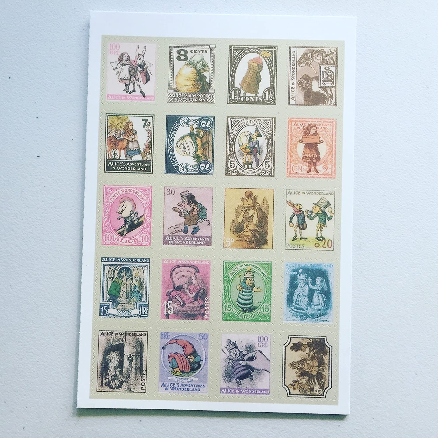 Alice in Wonderland Stamp Sticker Set – BigaMart