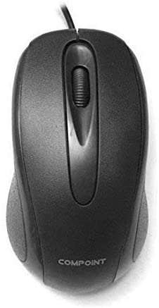 Compoint Optical Mouse USB 3-Button Scroll-Wheel Black – BigaMart