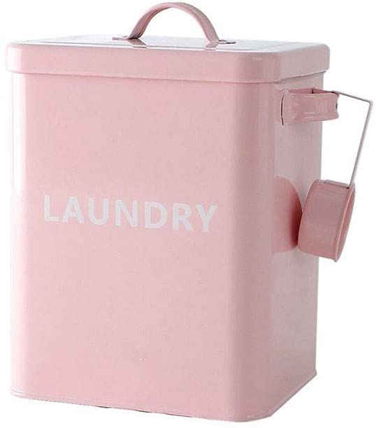 Baffect Home Laundry Powder Storage Tin with Scoop,3kg Metal Laundry ...
