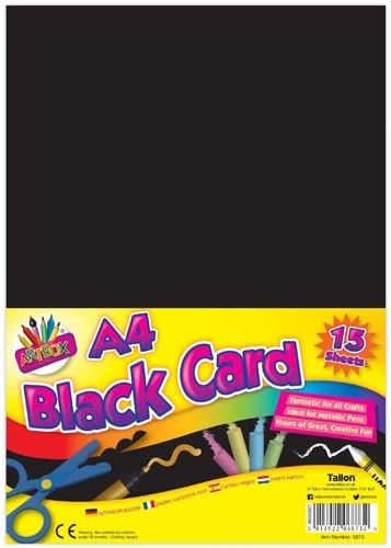 ARTBOX 15 Sheets A4 Black Activity Card, 6873 – BigaMart