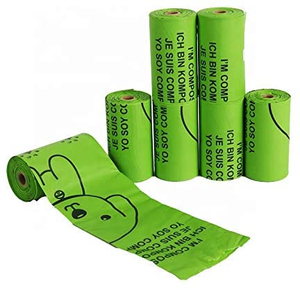 BIOARK 100% Compostable Doggy Poo Bags, Pet Waste Bags, 60 Count, 4 ...