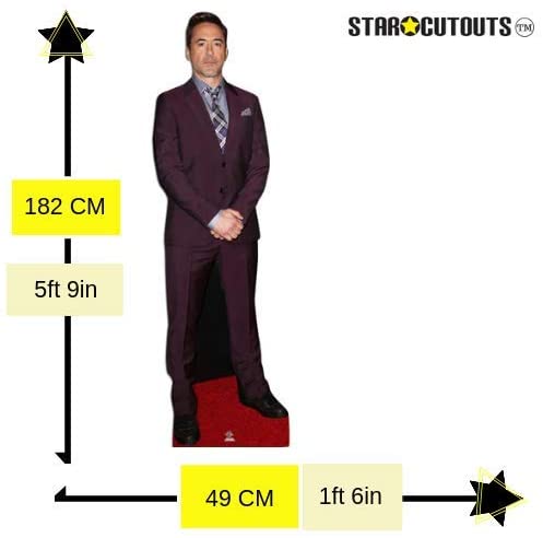STAR CUTOUTS Ltd CS626 Robert Downey Jr Lifesize Cardboard Cutout-182 cm, Multicolour – BigaMart