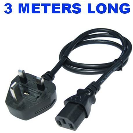 3M MAINS LEAD FOR SAMSUNG LCD TV MAINS LEAD POWER CABLE FOR FLAT SCREEN ...
