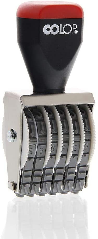 COLOP 05006 Rubber Numbering Stamp | 108855 | 5mm 6 Band Numberer Stamp ...