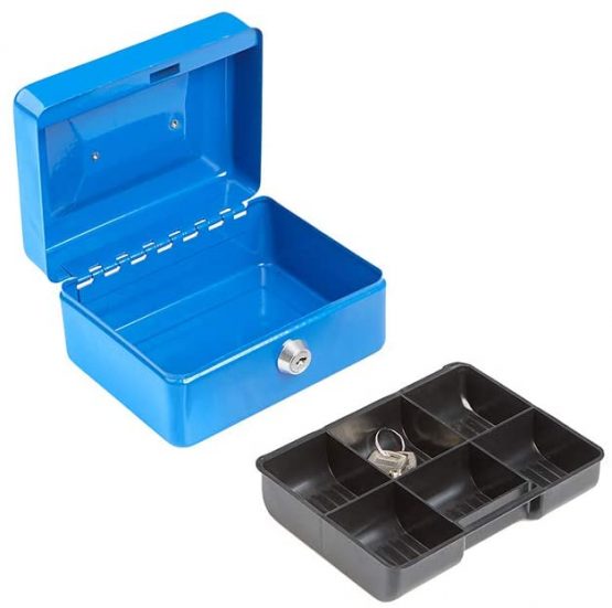TRUESHOPPING Petty Cash Money Safe Box – Compact Solid Steel Lockable ...