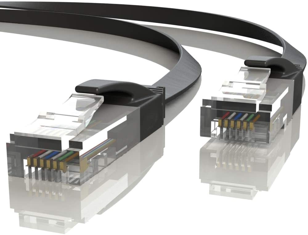 Mr. Tronic 30m Ethernet Network Flat Patch Cable | CAT6, CCA, UTP ...