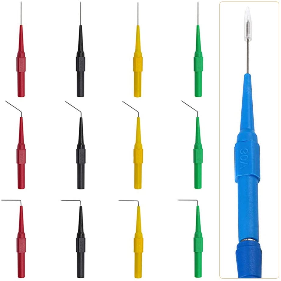 20pcs Test Lead Back Probe – 15pcs Back Probe Pins & 5pcs Banana Plug ...