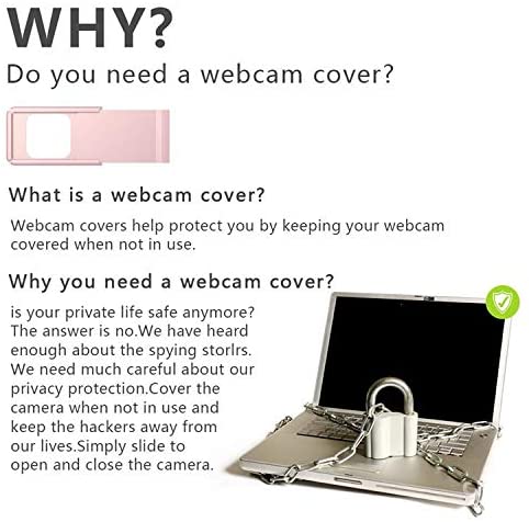 Safe Nomad Webcam Covers, 3 Pack, Rose Gold, Laptop Camera Privacy ...