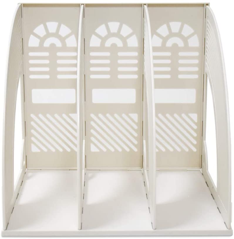 Desk File Organiser,SAYEEC Sturdy Desktop Triplicate Magazine Plastic ...