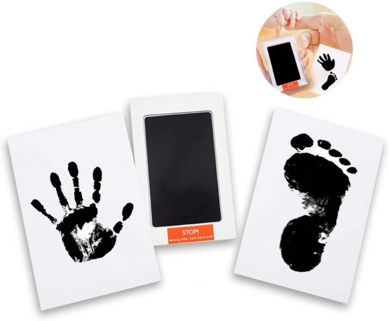 3 in 1 Large Safe Inkless“Clean-Touch”Handprint and Footprint Ink Pad ...