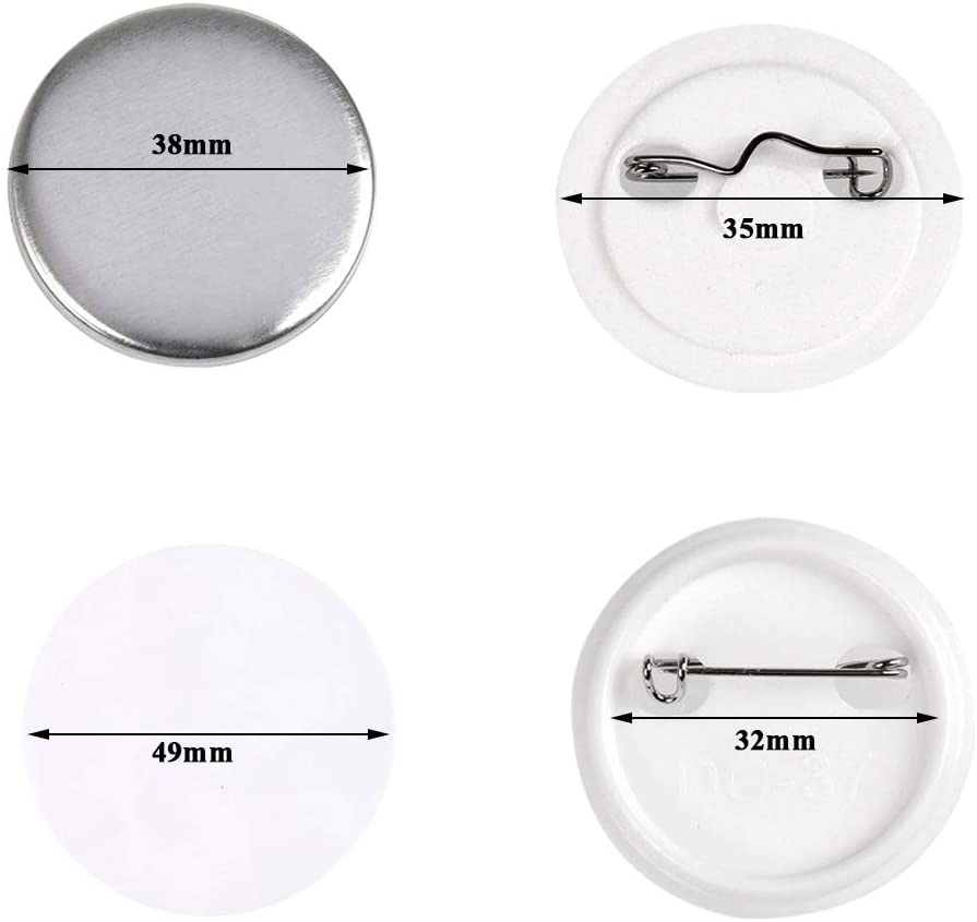 BUYGOO 100Pcs Badge Making Kit for Kids, Metal Button Pin Badge Craft ...