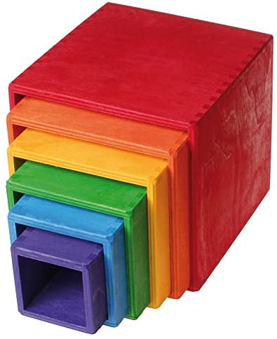 Grimm’s Toys Large Rainbow Stacking Boxes – BigaMart