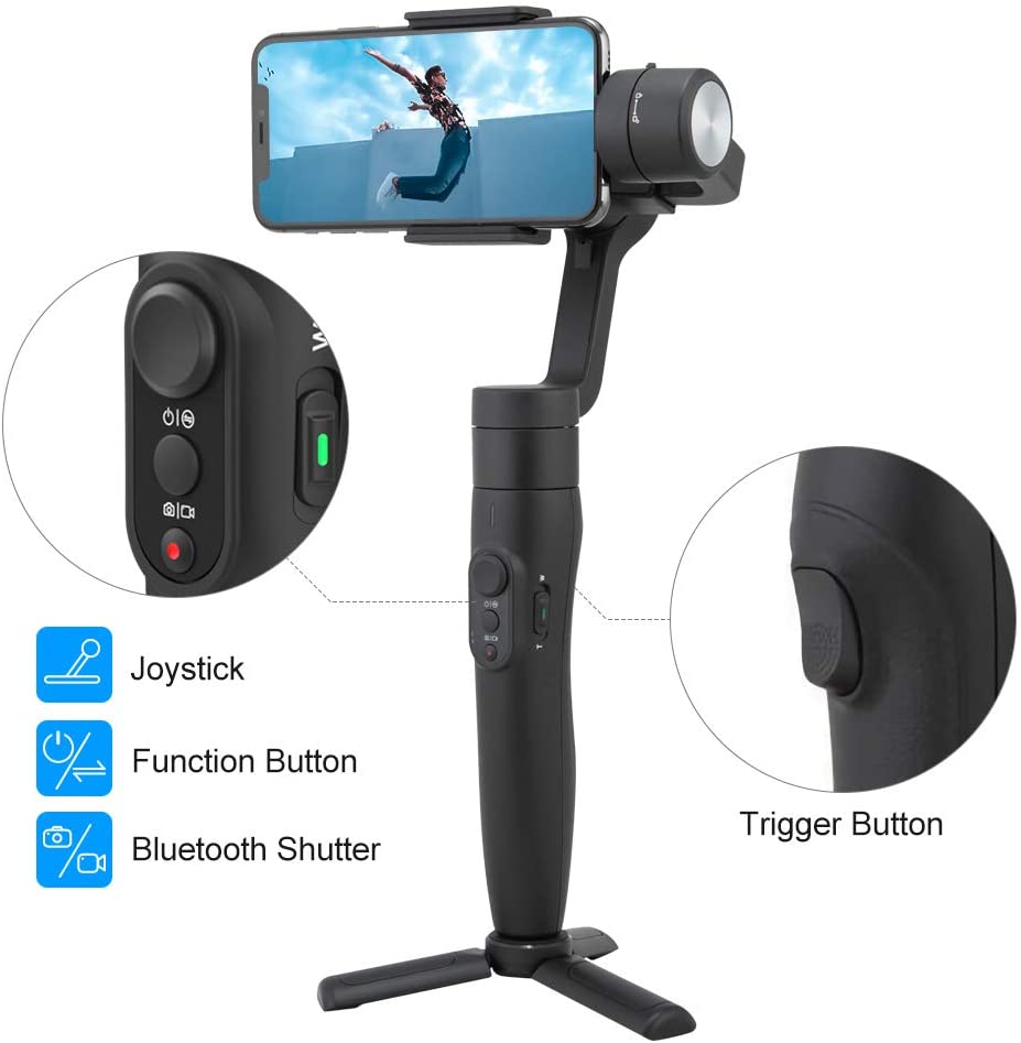 Feiyu Vimble 2S 3-Axis Handheld Gimbal Stabilizer,18cm Extension Pole ...