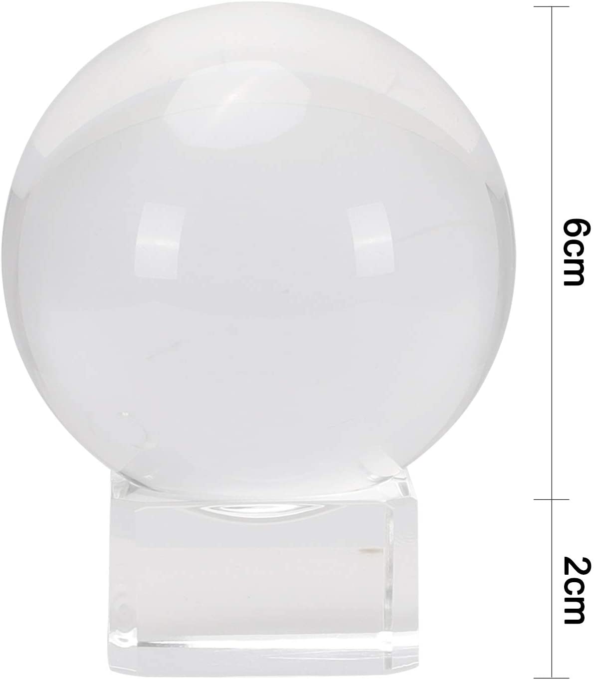 IZSUZEE K9 Crystal Ball 60mm, Clear Lens Ball Lensball Pro with Stand ...