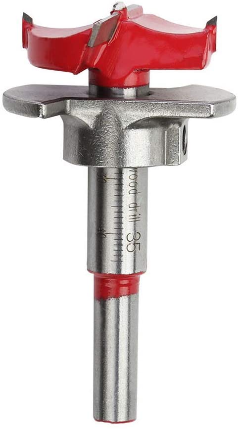 kuou 35mm Boring Drill Bits, Durable Woodworking Hole Saw Kit Cemented ...