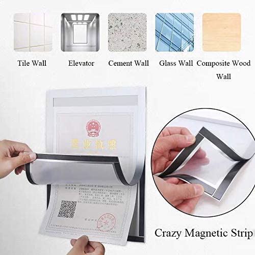 A4 Magnetic Display Frame,Self Adhesive Magnetic Paper Holder for ...
