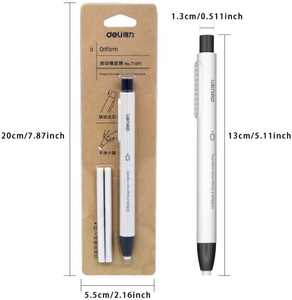 8Pcs Pencil Retractable Click Eraser with 12Pcs Refill Erasers ...
