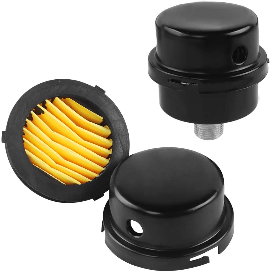 Air Compressor Muffler 3/8″16mm Thread Black Metal Suction Filter for ...