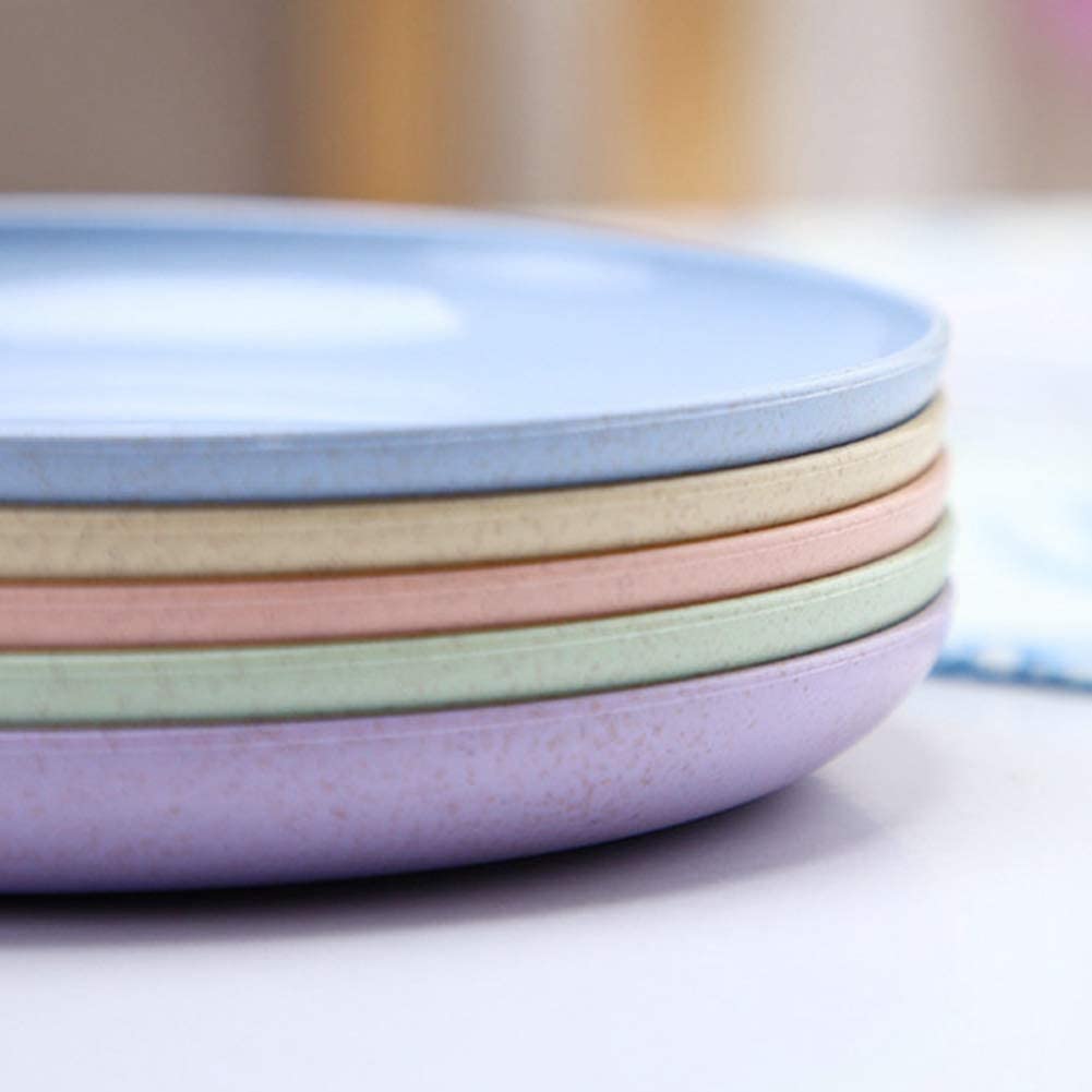 Yumi V 4 Pack Kids Cereal Plates, Wheat Straw Plates Big Cereal Plates ...