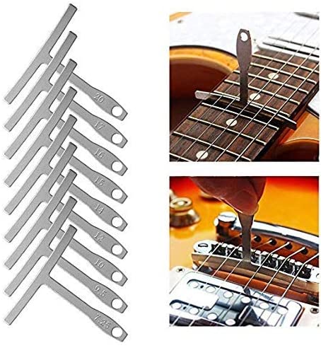 Guitar Bass Luthier Tool with 9Pcs Understring Radius Gauge, 32 Blades ...