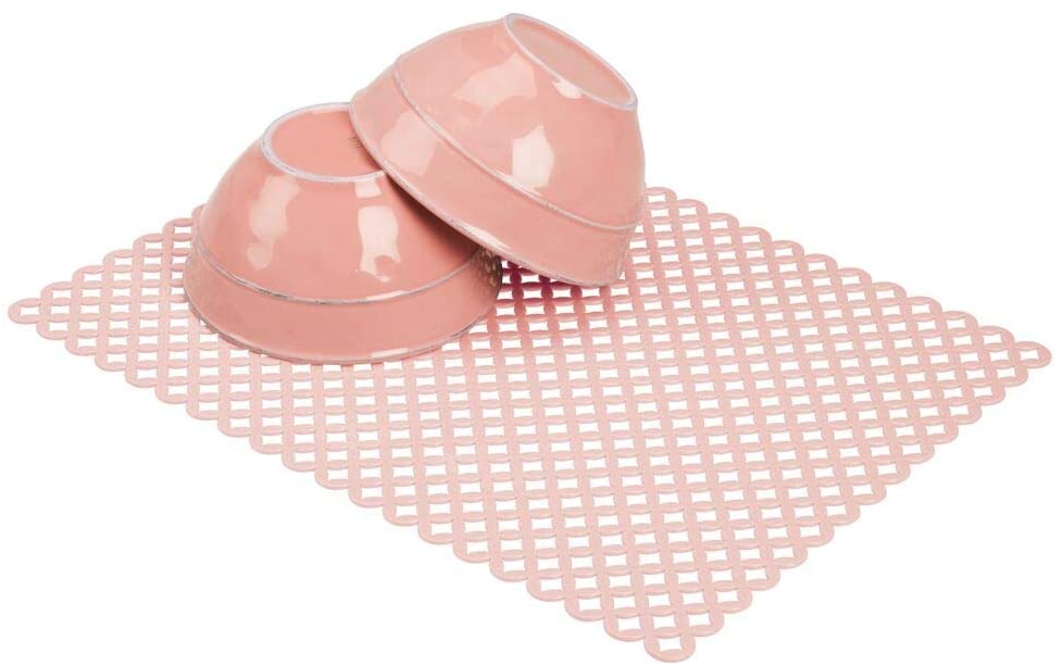 mDesign Kitchen Sink Protector Grid – Sink Saver – Sink Protector Rack ...