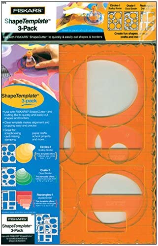 Fiskars Shape TemPlate Basic Shapes (x3), Three different temPlate ...