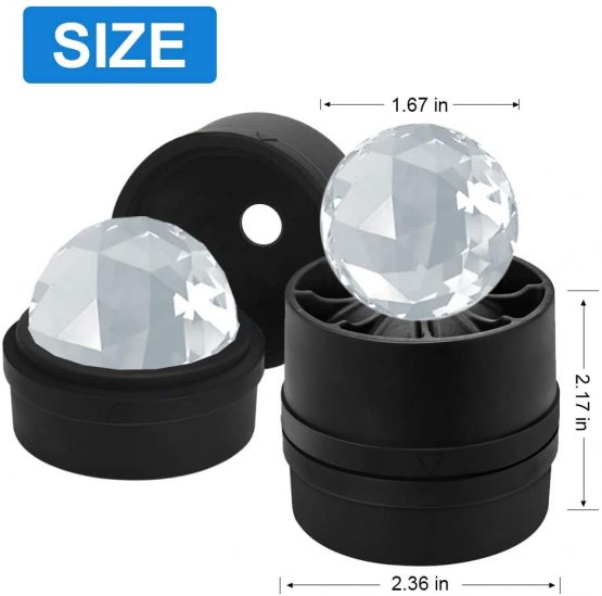 Silicone Diamond Ice Ball,Mould Freezer Balls Moulds Maker Reusable ...