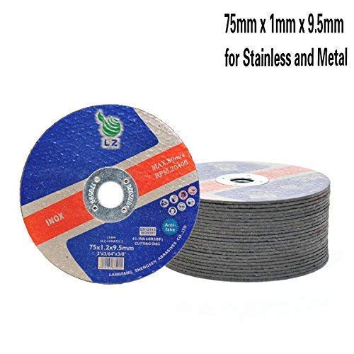 Cutting Discs Metal 75mm x 1mm x 9.5mm(3″)– Set of 25, Air tool ...