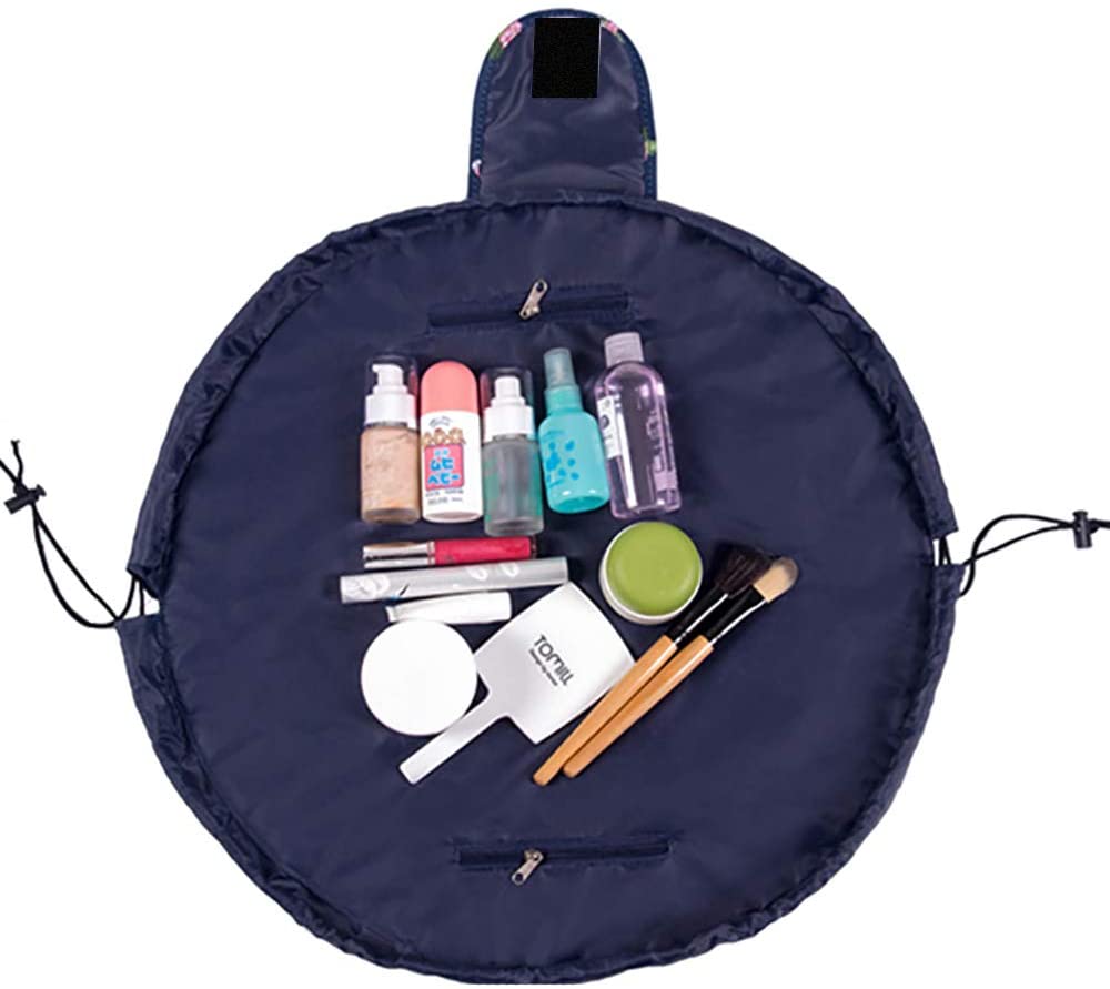 TOPSEFU Lazy Drawstring Make up Bag Portable Large Travel Cosmetic Bag ...