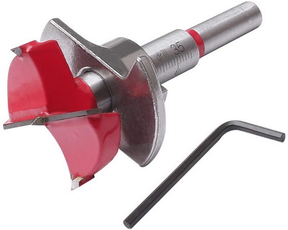 kuou 35mm Boring Drill Bits, Durable Woodworking Hole Saw Kit Cemented ...