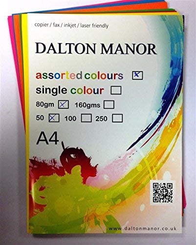 A4 Assorted 80GM Coloured Bright Paper 120 Sheet Pack 6 Colours – BigaMart