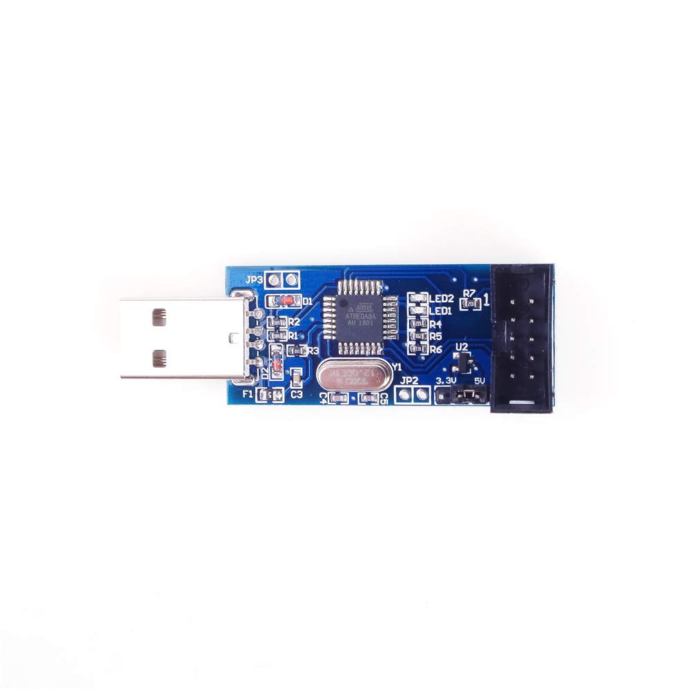 ANGEEK With self-recovery overcurrent protection USBasp USBISP 51 AVR microcontroller ISP ...