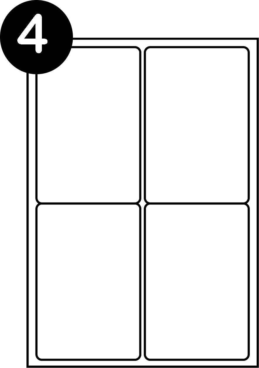 SmithPackaging A4 Self Adhesive Address Labels, 4 Label Per Sheet, 100 ...