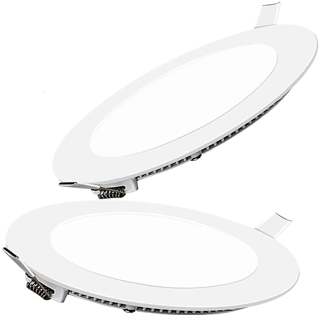 2 Pack LED Panel Light 24W Round LED Ceiling Light Recessed Flat Panel ...