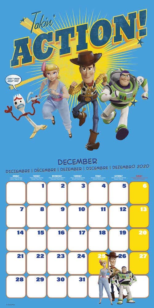 ERIK – Toy Story 4 2020 Wall Calendar (Free Poster Included), 12 Months ...