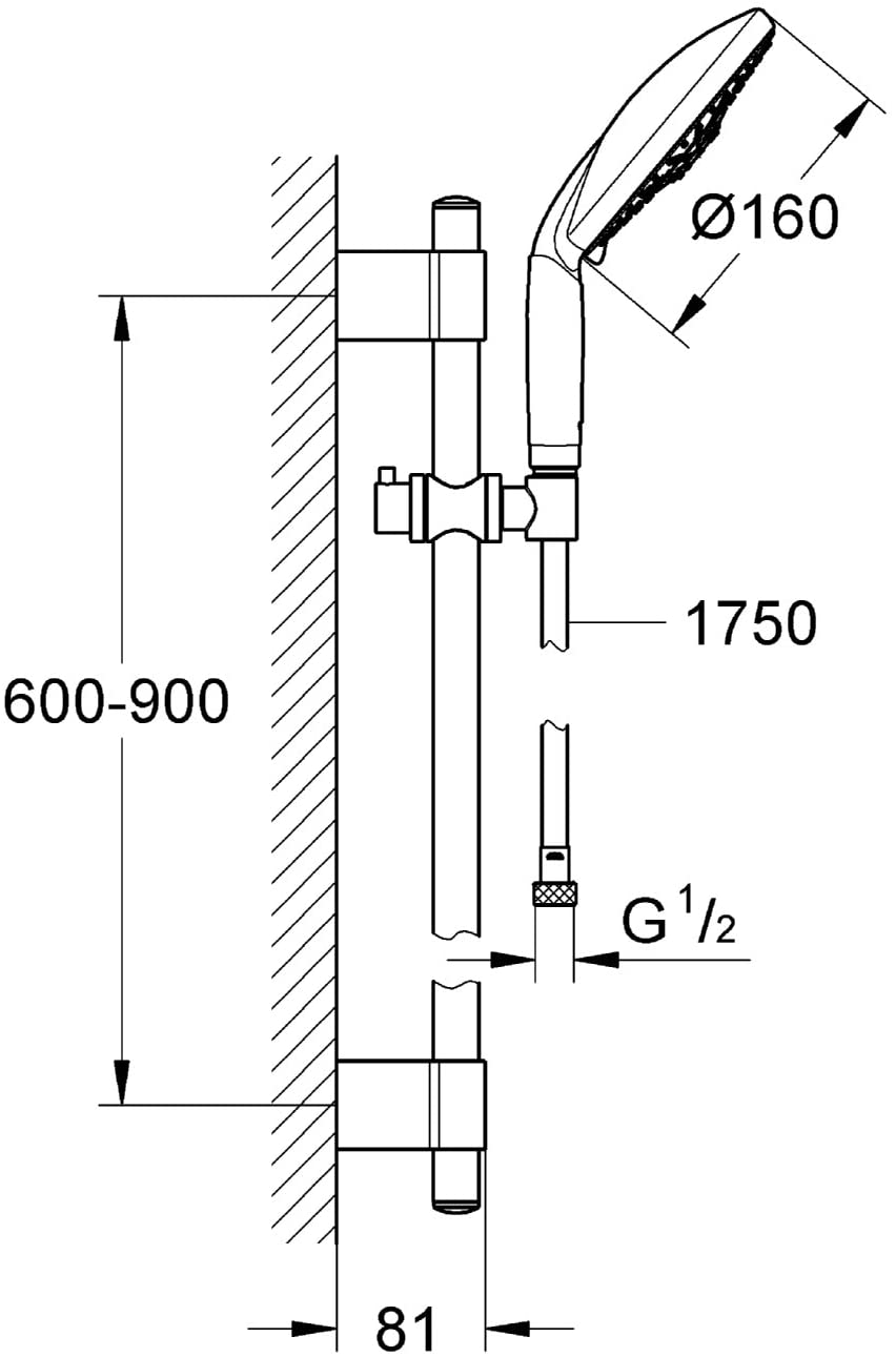 GROHE 28770001 | Rainshower Classic 160 Shower Set | 4 Sprays – BigaMart
