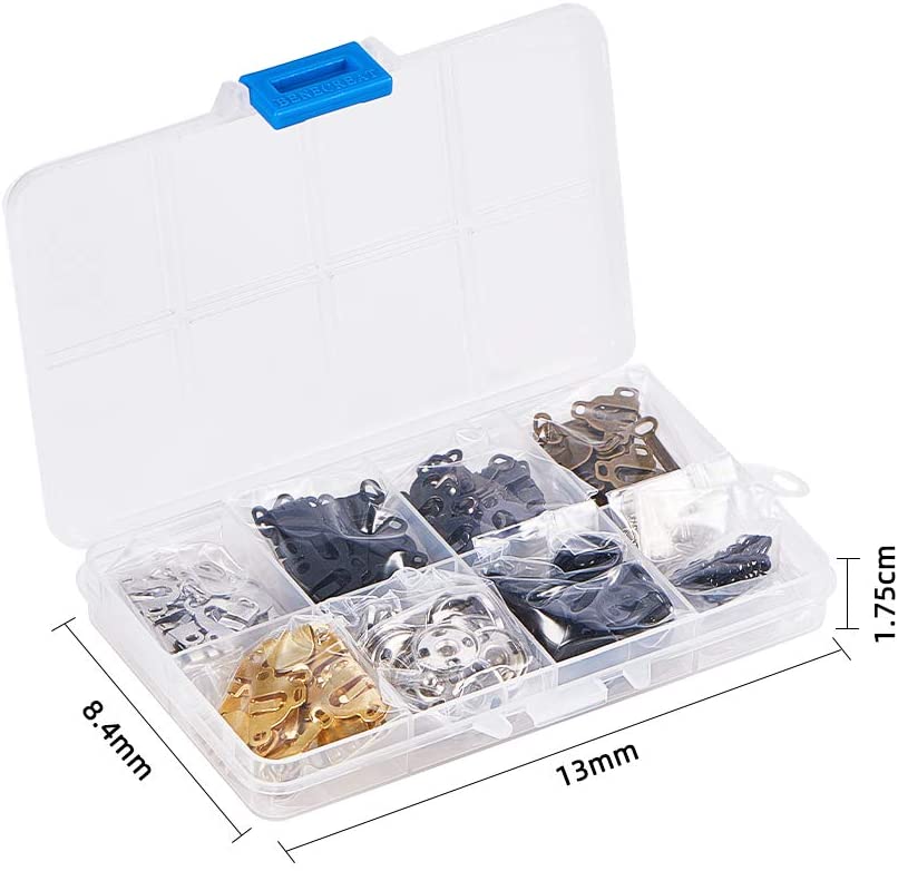 NBEADS 90 Pairs Fasteners Kits, 3 Styles Garment Sewing Hooks and Eye ...