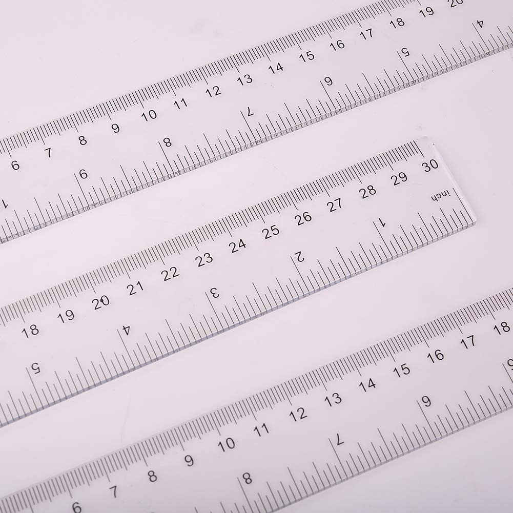 upain Rulers 30cm Multipack Shatterproof Plastic 12 Inch Transparent ...