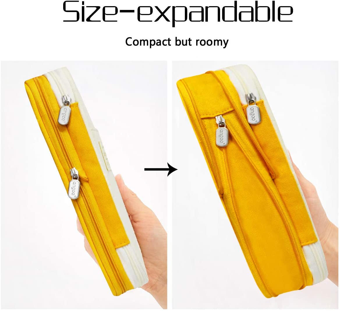 Coolzon Expandable Pencil Case, Large Capacity Pencil Cases Pen Bag ...