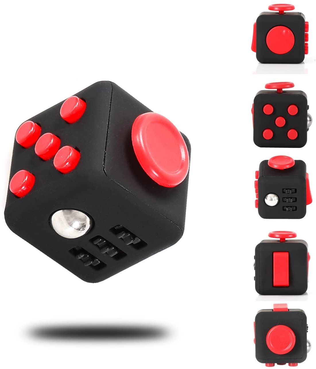 Fidget Cube with Cover, Desk Toy, Clicker, Joystick Button for Stress ...