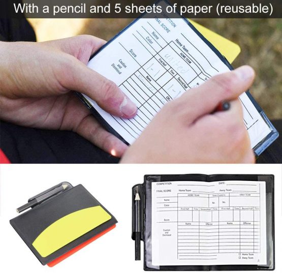TANCUDER Referee Card Set Sports Referee Kit Red Card Yellow Card ...