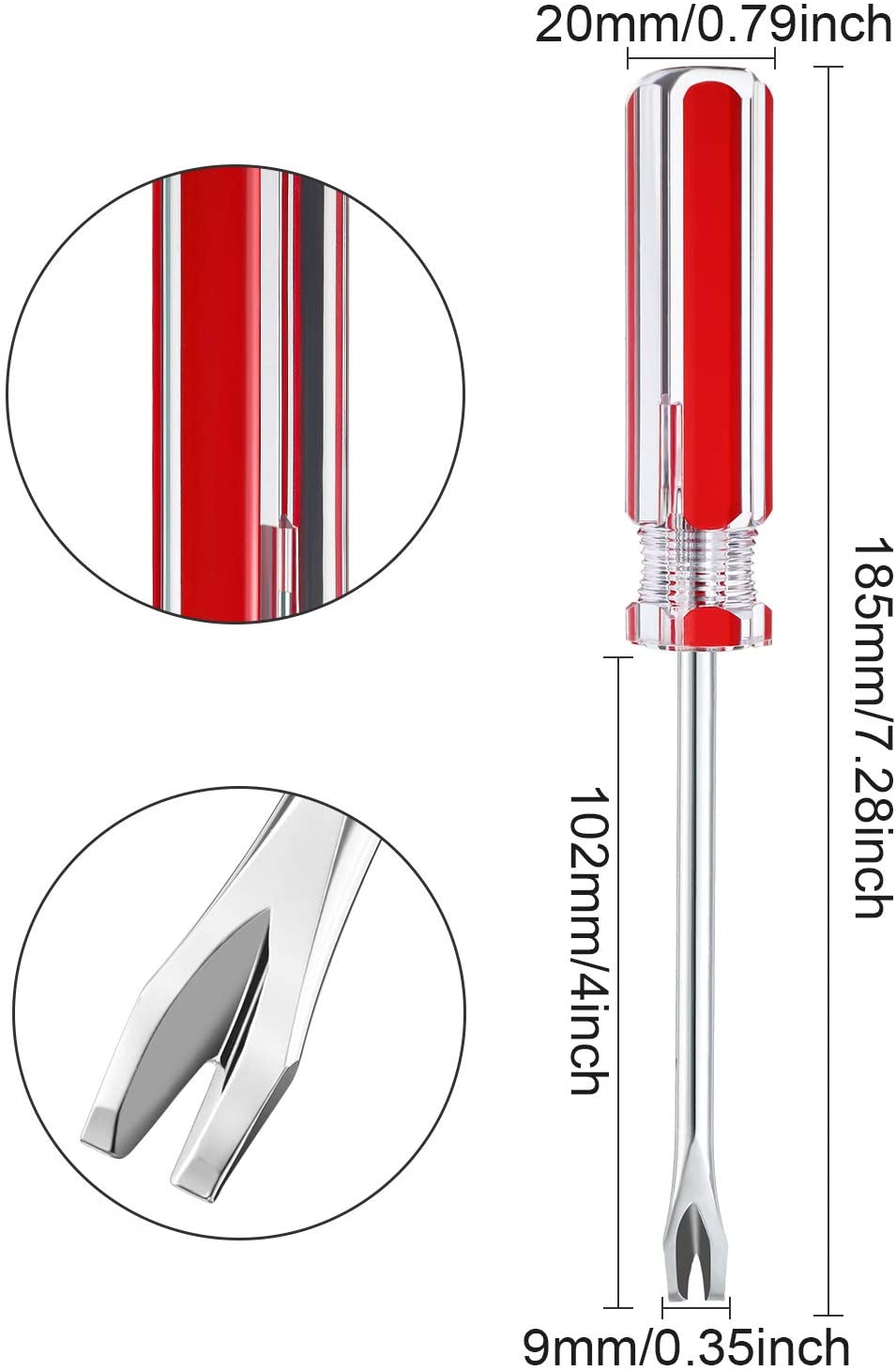 3 Packs Tack Lifter 3 mm U Tip Nail Staple Rivet Tack Puller ...