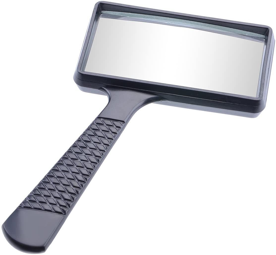 Handheld Rectangle Magnifying Glass for Reading, 3X Magnification ...