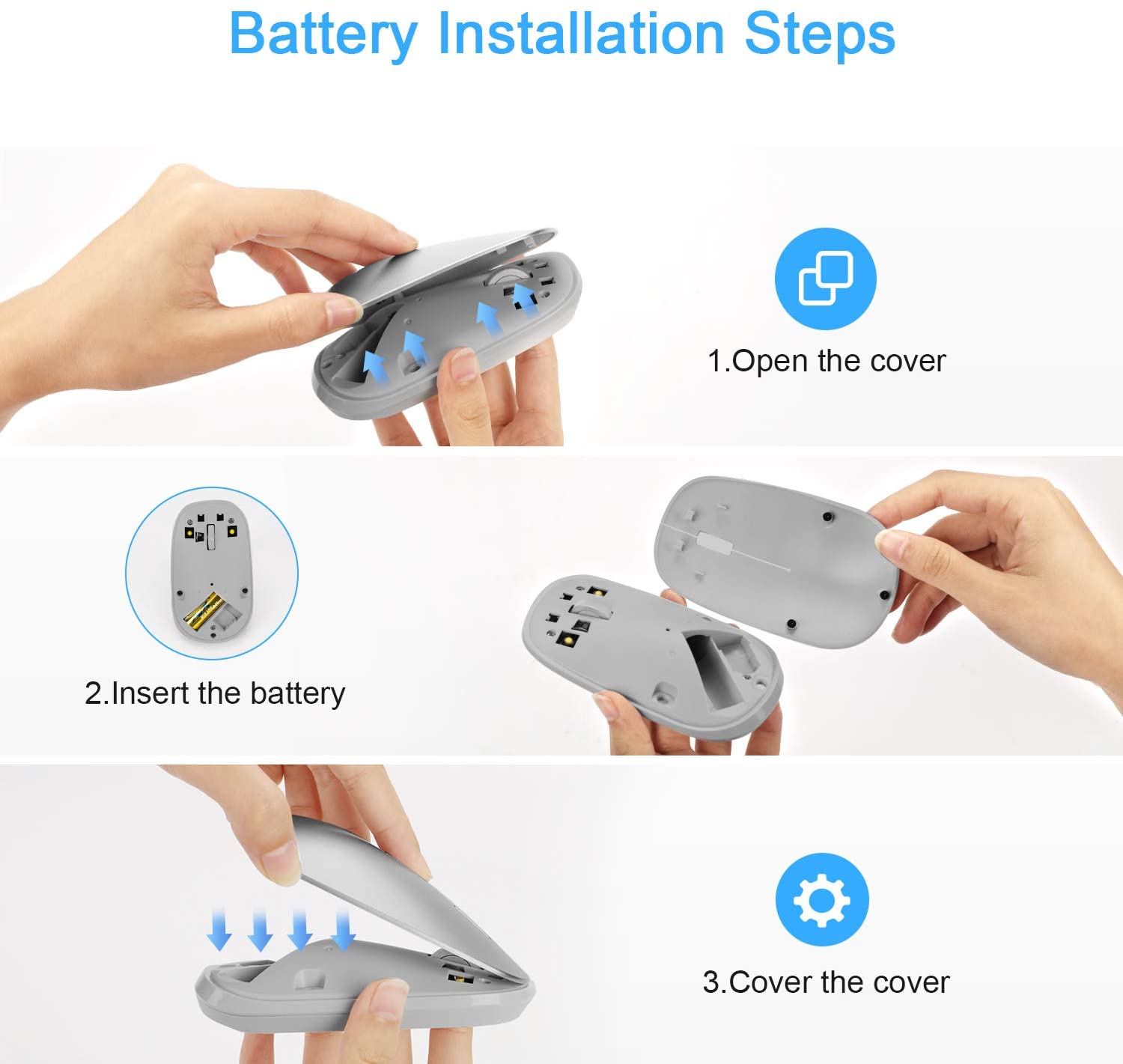 OMOTON Wireless Bluetooth Mouse for iPad and iPhone (iPadOS 13 / iOS 13 ...